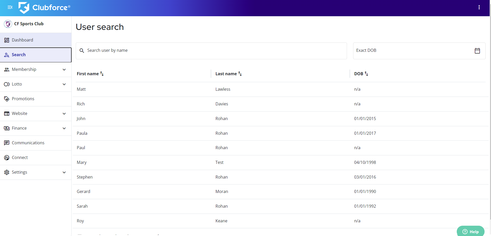 How do I search for a member? – Clubforce